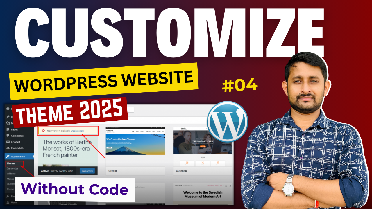 How to Customize Your WordPress Website Without Code 2025.Tutorial:04 ...